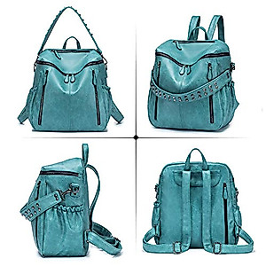 Roulens Women Backpack Purse Fashion Leather Large Ladies Shoulder Bags Travel Backpack Purse for Women