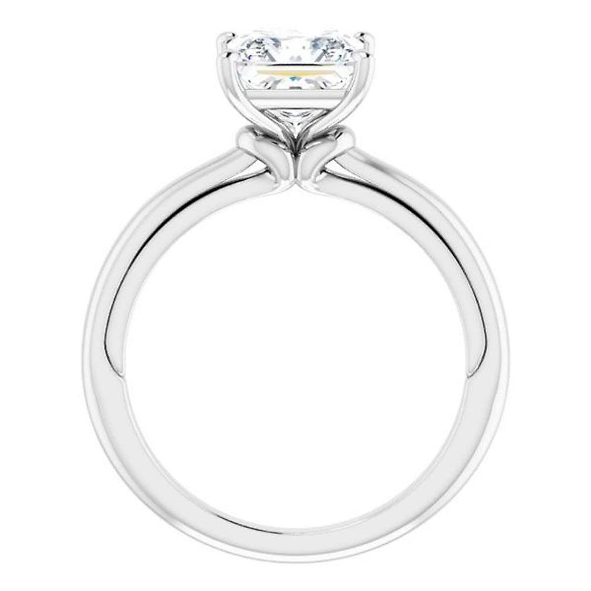 10K Solid White Gold Handmade Engagement Ring 2.0 CT Princess Cut Moissanite Diamond Solitaire Wedding/Bridal Rings for Women/Her Proposes Rings (4)