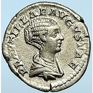 1655 IT PLAUTILLA & CARACALLA Marriage AR 202AD Ancient O Denarius Good NGC