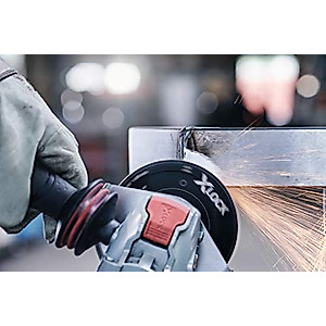 BOSCH MGX0450 4-1/2 In. X-LOCK Backing Pad with X-LOCK Clip - Medium Hardness, Use with Fiber Discs, for Applications in Metal Surface Finishing, Weld Blending, Rust Removal, Black