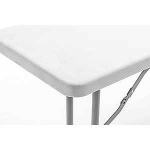 BTEXPERT 6-Foot-72 Long White Granite Plastic Folding Seminar Training Table Portable 18" Wide Narrow, 29" High, Events Indoor Outdoor Lightweight Set of 2