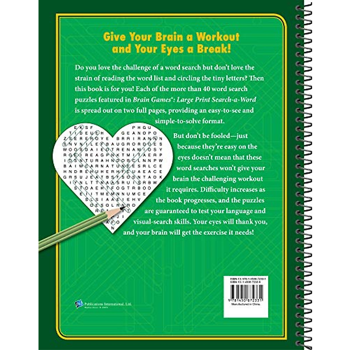 Brain Games - Search-A-Word - Large Print (96 Pages)