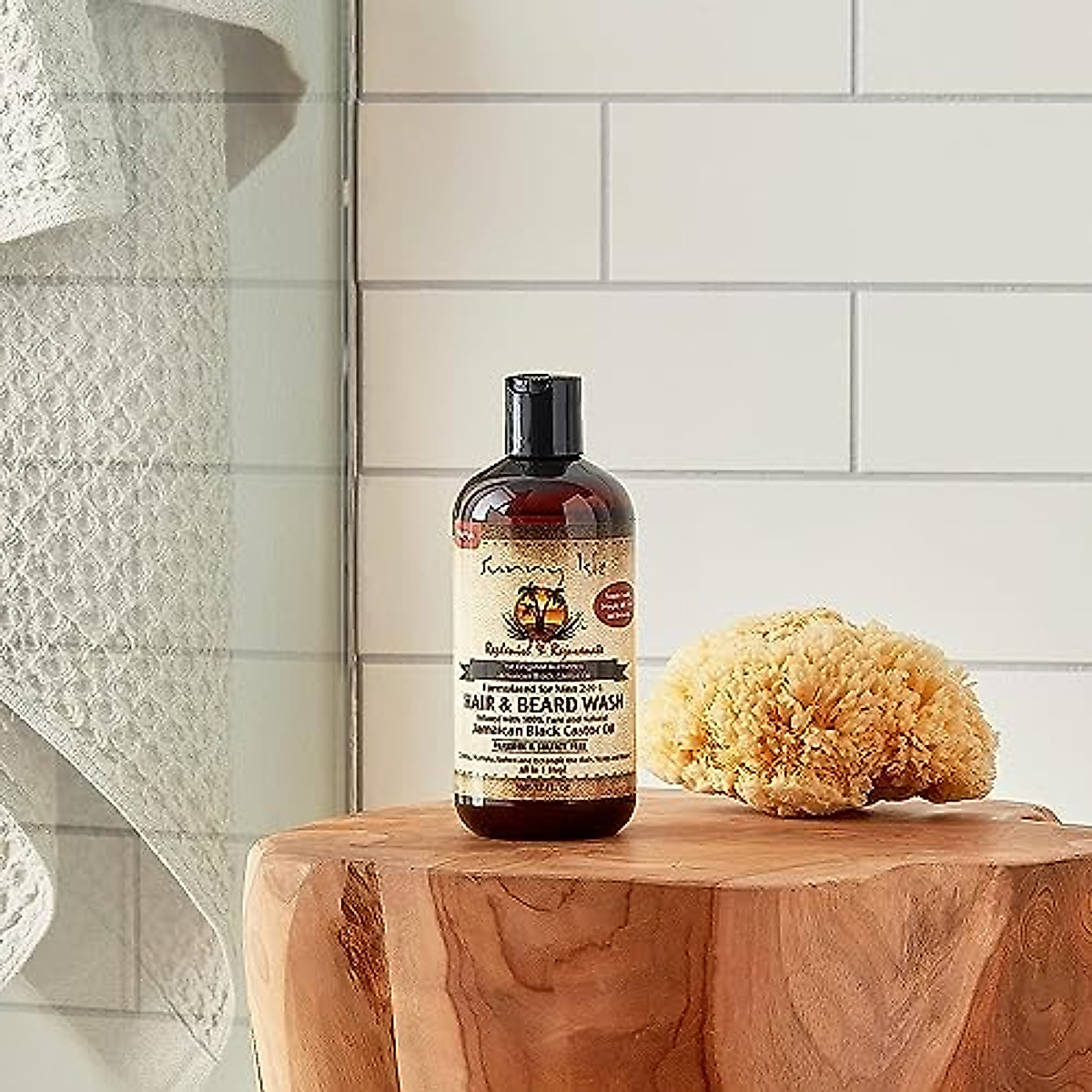 Sunny Isle Jamaican Black Castor Oil 2-N-1 Hair & Beard Wash 12oz (Pack OF 2) | Cleanses, Hydrates, Moisurizes Hair & Skin | Detangles Beard | Paraben & Sulfate FREE