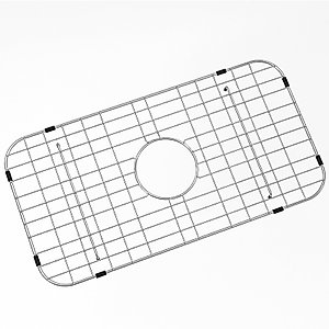 Sink Bottom Grid 24-1/8" x 12-5/8", Centered Drain with Corner Radius 1-1/2", Sink Protector