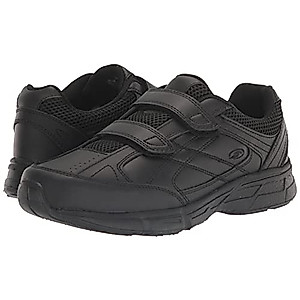 Dr. Scholl's - Men's Brisk Light Weight Dual Strap Sneaker, Wide Width (12 Wide, Black)