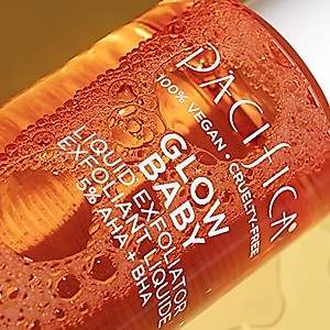 Pacifica Beauty | Glow Baby Liquid Exfoliant 5% AHA + BHA + Glow Baby Vitamin C Booster Serum | Glycolic, Lactic & Salicylic Acid | Glowing Skin Finish | Clear Pores | Brightens, & Tones Skin | Vegan