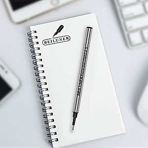 0.5mm Replaceable Refills Compatible for BEILUNER Luxury Wooden Ballpoint Pen Writing Set, Black Ink, direct insertion - 9 Pack