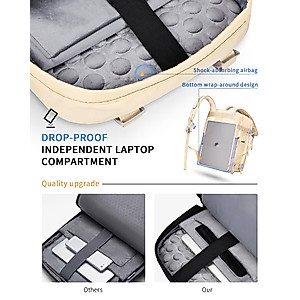 LIVACASA Waterproof Travel Laptop Backpack for Women Men,Flight Approved Carry on Backpack,School Backpack Fit 17 Inch Laptop