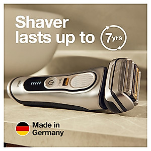 Braun Series 9 Pro 9487cc Electric Razor for Men, Wet & Dry, Electric Razor, Rechargeable, Electric Shaver with Clean & Charge Station and ProCare Attachment