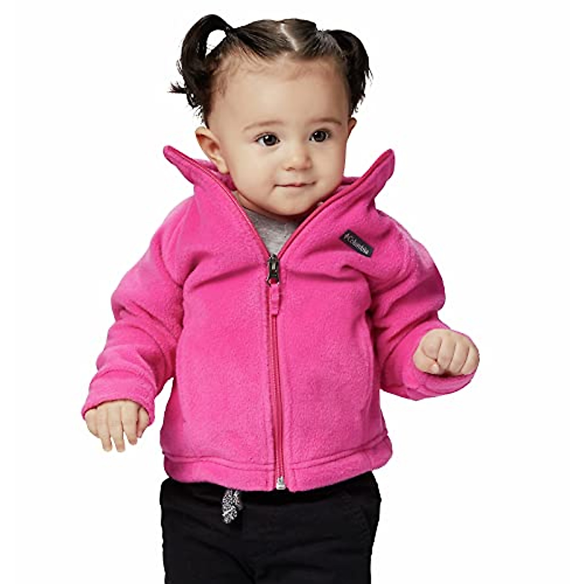 Columbia unisex-baby Benton Springs Fleece Jacket, Pink Ice, 12-18 Months