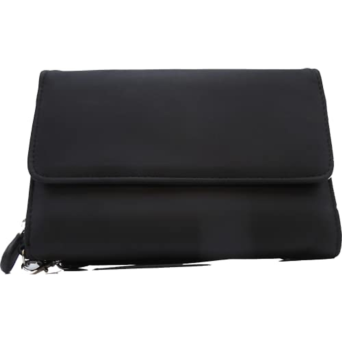 MUNDI Women's Faux Leather MY BIG FAT WALLET Flap RFID Clutch Ladies ib103x (Black)