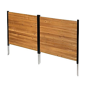 Enclo Privacy Screens EC18008 Richmond Wood Outdoor Privacy Fence Screen No-Dig Kit 38" W x 42" H, Cedar (2 Panels)