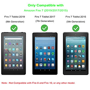 LUSTAM Dimple Pop it Case for Kindle Fire Tablet 7, Fidget Poppers Pop its Poppet Shockproof Kids Friendly Cover with Foldable Kickstand Shoulder Strap for Amazon Fire 7 Tablet 2019/2017/2015 Release