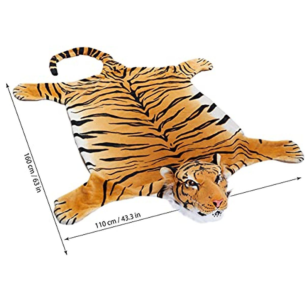 BRUBAKER Huge Brown Tiger Rug 72x42 Inch