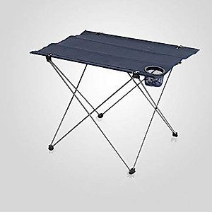 DOUBAO Folding Iron Rod Camping Picnic Table Portable Dining Tea Desk Outdoor Camping Barbecue Picnic Gear with Storage Bag