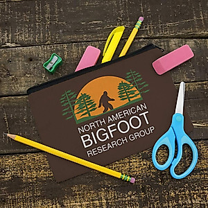 North American Bigfoot Research Group Pencil Pen Organizer Zipper Pouch Case