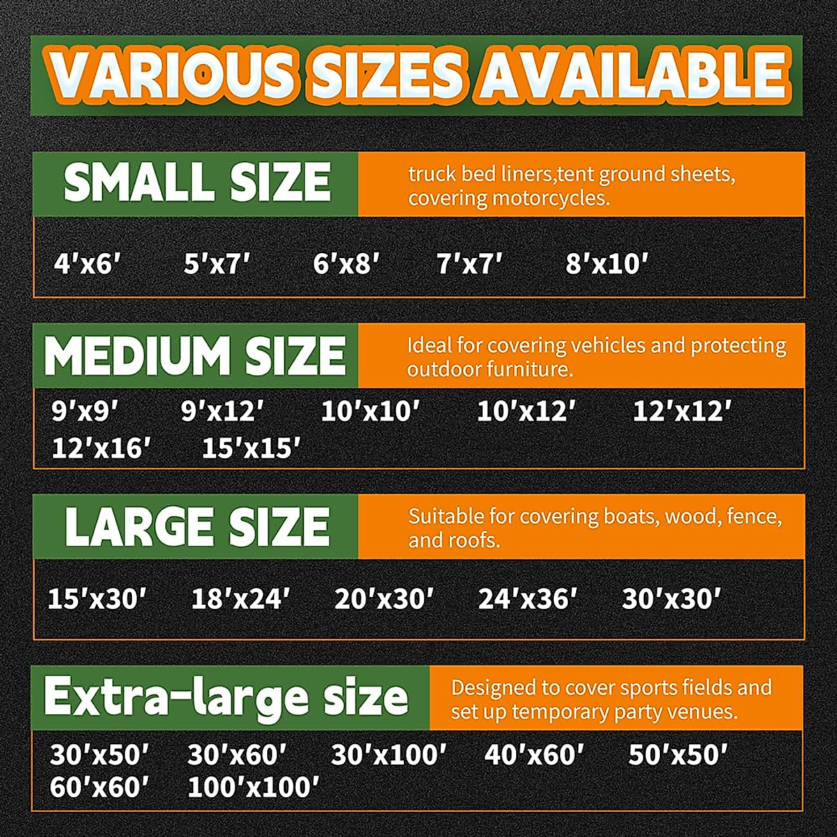 RAINDEWAY Tarps 12x12 Feet - 5.5 Mil, Multipurpose Waterproof Poly Tarp Cover with Metal Grommets and Reinforced Edges, Silver/Blue Tarp