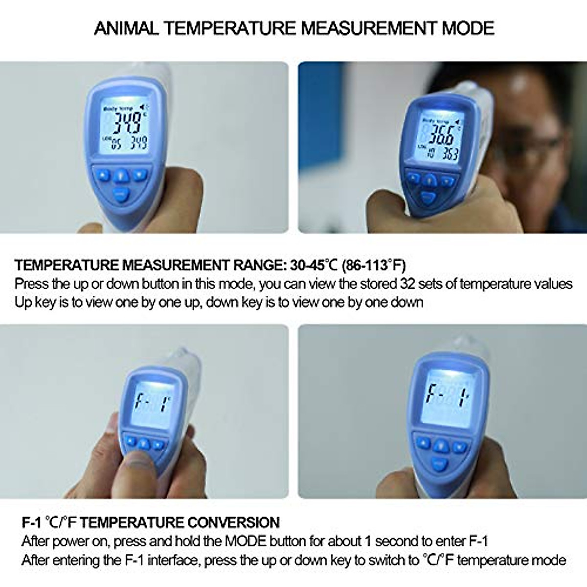 Veterinary Thermometer, Fast Digital Veterinary Thermometer, Pet Thermometer for Pig, Cattle, Sheep, Dog, Horse (Without Battery)