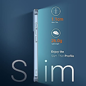 Imguardz Compatible with iPhone 13 Pro Clear Case with 2 Pack Tempered Glass Screen Protector, Hybrid Shockproof Protective Phone Case Slim Thin Cover for iPhone 13 Pro 6.1 inch 2021 (Clear)