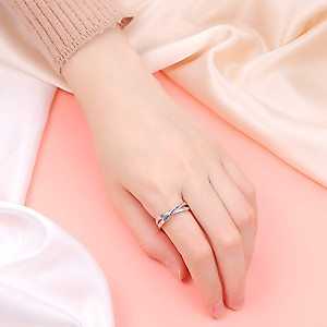 DAOCHONG Sterling Silver I Am Enough Ring Size 7