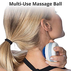 Body Back Manual Massage Roller Ball, Roller Massager, Self Massager, Lacrosse Ball Massager, Back Massage Tool, Self Massage Ball for Sore Muscle & Joint Pain (Blue)
