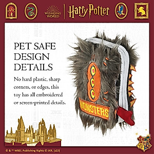 Harry Potter Monster Book Crinkle Pet Toy | Monster Book Dog Toy Version | Fuzzy and Crinkly Dog Toy Inspired by Wizarding World | Multisensory Dog Toy Plush