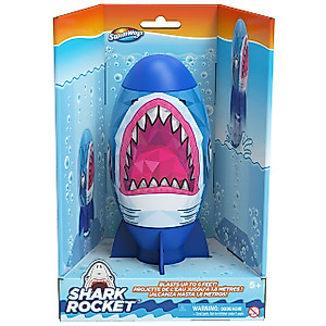 Swimways Shark Rocket, Kids Pool Accessories & Torpedo Pool Toys, Water Rocket Outdoor Games for the Swimming Pool, Lake & Beach for Kids Ages 5 & Up