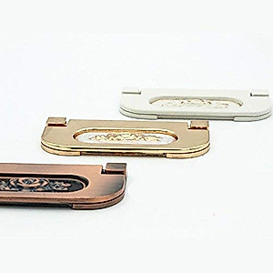 LMZJLU Simple Modern Invisible Cabinet Handle with Rose Pattern Cupboard Pulls Drawer Handles Office Furniture Hardware Concealed Handle- 10pcs