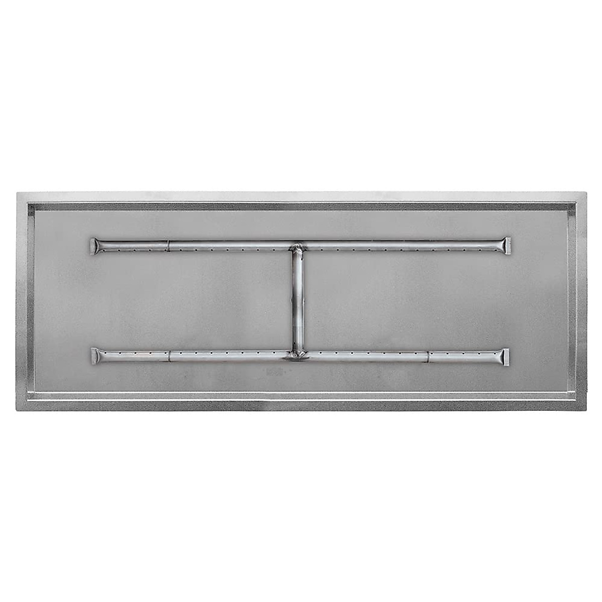 Firegear Line of Fire Match Light Ignition Gas Fire Pit Burner Kit with Drop Pan, 72x16-Inch Pan, 69x10-Inch H Burner, Natural Gas (LOF-7216HMT-N)