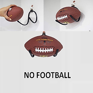 AUXPhome Multipurpose Adjustable Metal Display Rack — Universal Football Wall Rack Holder Storage, Sports Equipment Storage, Helmet/Coats/Hats/Ball Storage Rack, W Ball Claw Wall Mount for Home Decor