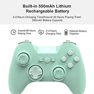 PXN 6603 MFi Controller Wireless Game Controller Portable Joystick Vibration Handle Gamepad for IPhone/IPad/IPod Touch/Apple TV (Green)