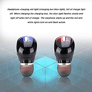 Wireless Earbuds, Bluetooth 5.0 in‑Ear Portable Noise Cancelling Stereo Mini Earphones Headsets, Compatible with Universal Phone, for Sports Running (1 pic)(Black)