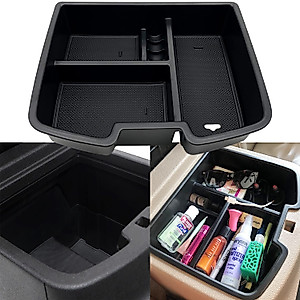 JOJOMARK Center Console Organizer Tray Compatible with 2007-2014 GMC Sierra Chevy Silverado Tahoe Yukon Suburban - Accessories Replaces 19166288