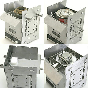 Firebox Bushcraft Camp Stove Kit - Wood Burning/Multi Fuel - Collapsible/Folding - Portable Campfire - Model Gen 2 5 inch / G2-5" Stainless Steel Camping Stove