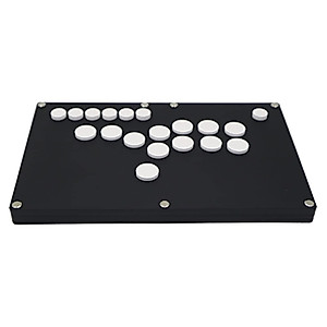 B1-PS-B Ultra-Thin All Buttons Arcade Joystick Game Controller For For PS5/PS4/PS3/PC Black Matte Acrylic Panel