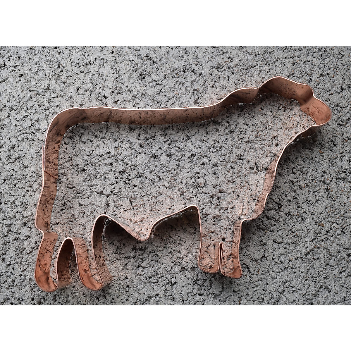 Angus Show Steer Cattle Cookie Cutter 5 X 3.5 inches - Handcrafted Copper Cookie Cutter by The Fussy Pup