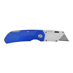New Folding Lock-Back Utility Knife Box Cutter for quick cuts through cardboard, paper, cord