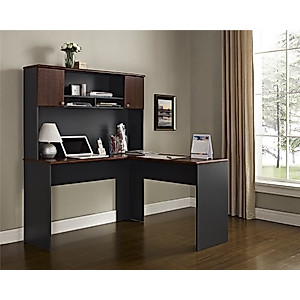 Ameriwood Home The Works L Desk, Cherry