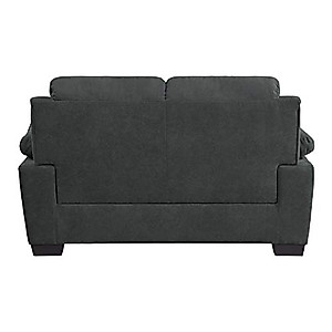 Lexicon Vega Living Room Loveseat, Dark Gray