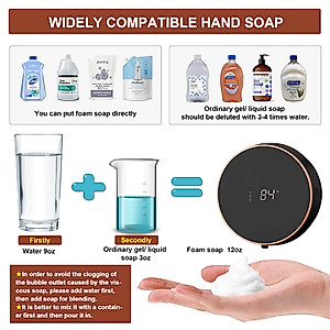 Automatic Soap Dispenser Foaming Hand Free Wall Mount Foam Rechargeable, Touchless and Smart Electric Dispenser for Wall, Bathroom, Kitchen, Commercia