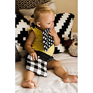 HYAKDesigns Crinkle Paper for Babies | Eco-Friendly Cotton Sensory & Soother Teether Toy | BPA Free, Organic Beeswax Sealed Wood