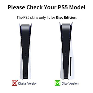 XSUID PS5 Skin - Disc Edition Game Console and Controller Accessories Cover Skins PS5 Controller Skin Gift PS5 Skins for Console Full Set Black and Red PS5 Skin Itachi