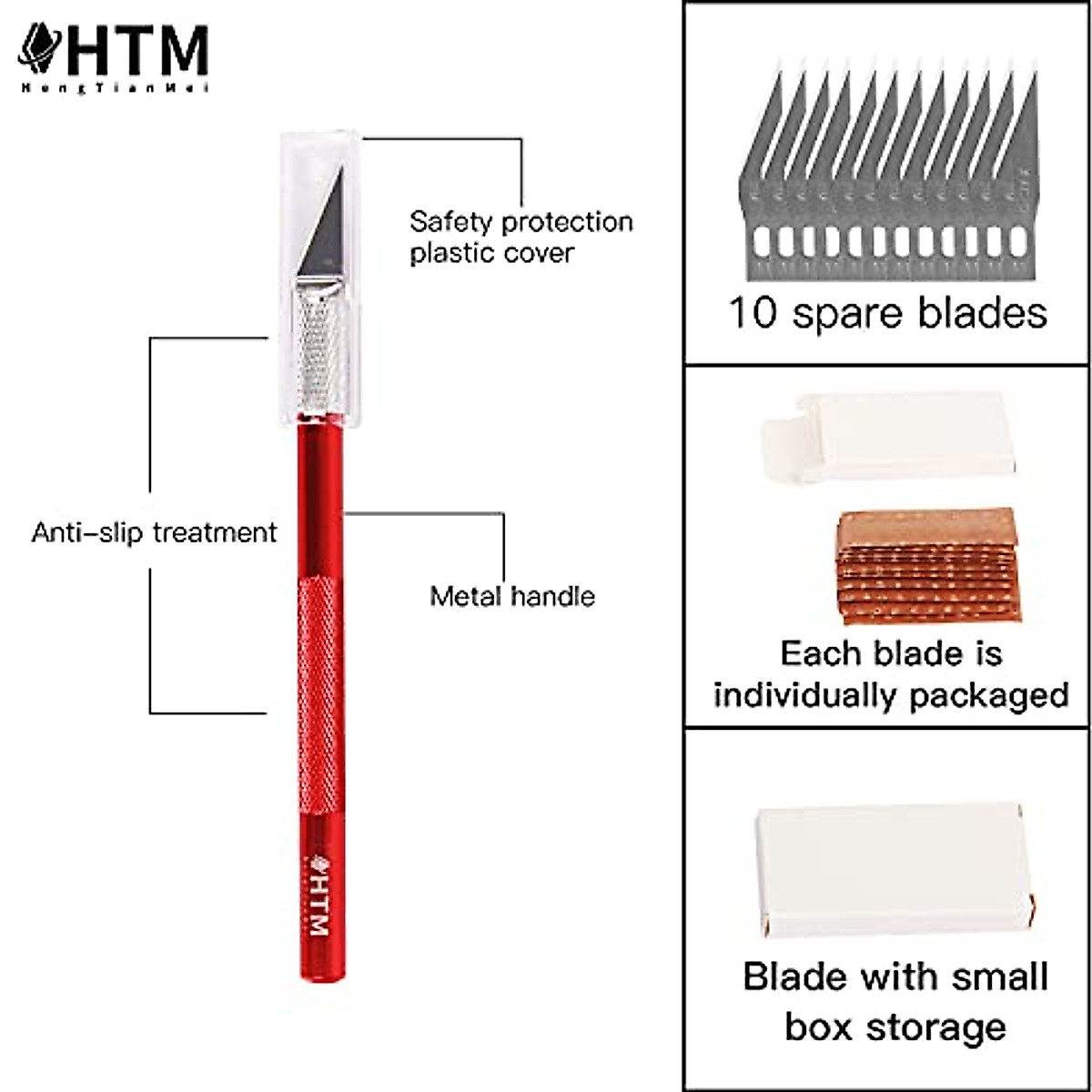 10PCS Precision Tweezers Set, HengTianMei ESD Anti-Static Stainless Steel Tweezers Kit Curved Tweezers for Craft, Jewelry, Electronics, Laboratory Work