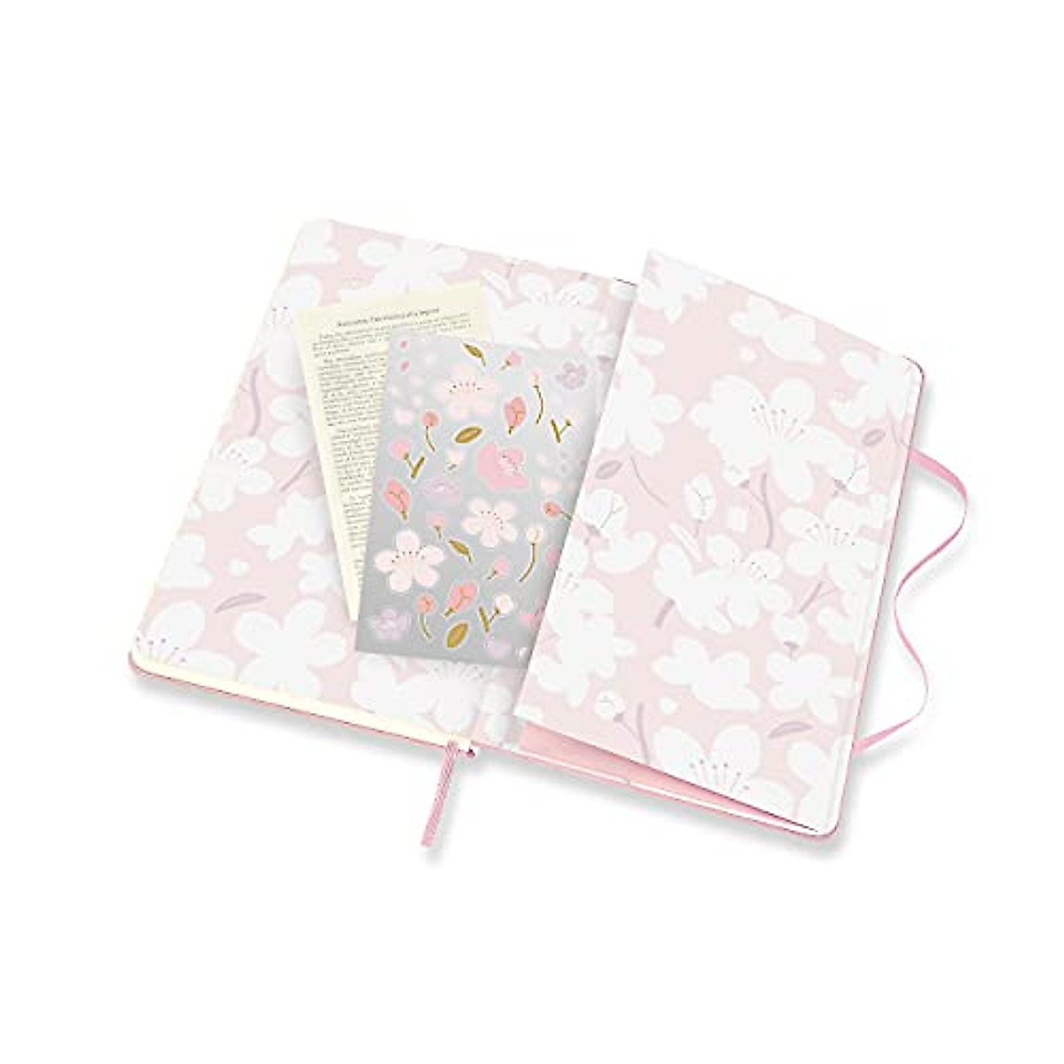 Moleskine Limited Edition Sakura Notebook, Hard Cover, Large (5" x 8.25"), Ruled/Lined, Graphic 1, 240 Pages