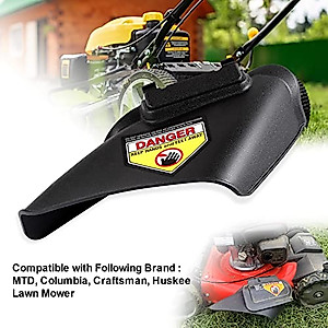 LIZEWEI 731-07486 Side Discharge Chute Replaces for 73107486 Compatible with Troy-Bilt Columbia, Craftsman, Huskee and MTD 11A, 12A Series Lawn Mower with 21" Deck