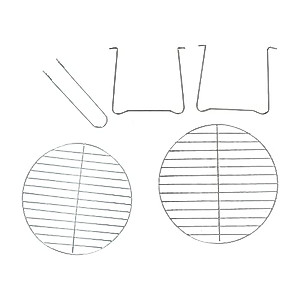 yaogohua Mini Round Barbecue Grill Set, Portable Iron Charcoal Grill for Home Kitchen Outdoor BBQ Camping Traveling Picnics Garden Beach Party