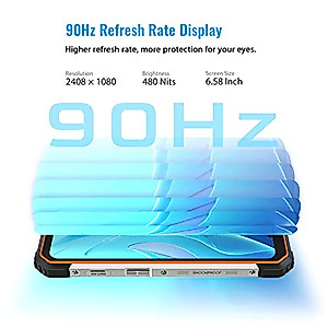 Rugged Smartphone, Blackview BV8800, 8GB+128GB, 8380mAh Battery with 33W Fast Charge, 4G Dual Sim Unlocked Cell Phones, 50MP+16MP+8MP+2MP+20MP IR Rear Camera, 6.58“FHD Display, IP68 & IP69K Waterproof