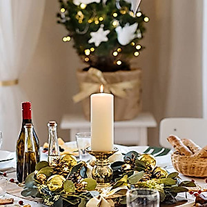 HOSVOT 2 Packs 3x8 White Pillar Candle, Large Pillar Candles, Tall Candles, Unscented Pillar Candles for Wedding, Church, Festival, Restaurant, Home Decoration