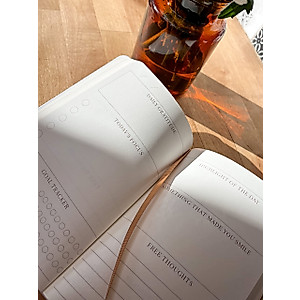 DesignWorks Ink Gratitude Journal with 196 Guided Pages for Daily Thoughts and Goals with Pen and Ribbon Marker | Undated Daily Mindfulness Journal, Brings You Joy