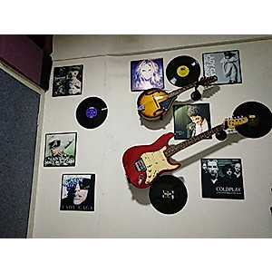 WESOLO Guitar Wall Mount Slatwall Horizontal Guitar Wall Hanger Holder Bass Rack Hook